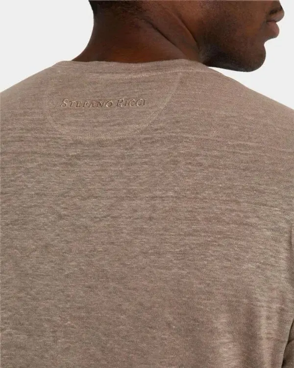 Stefano Ricci Apos;s Linen Long-sleeve T-shirt