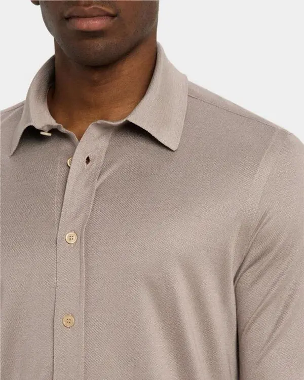 Brioni Apos;s Silk Pique Sport Shirt - Beige