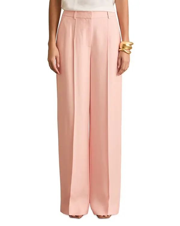 REISS Magda Wide Leg Pants - Pink