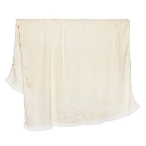 JOHN ROBSHAW Daasu Zebra Print Stonewashed Cotton Throw - Sand