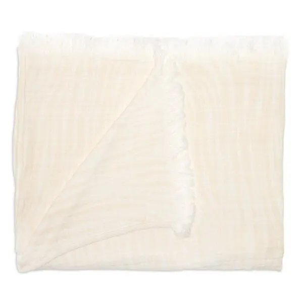 JOHN ROBSHAW Daasu Zebra Print Stonewashed Cotton Throw - Sand
