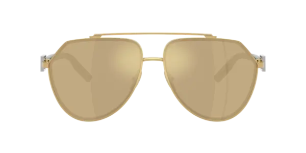 Dolce & Gabbana Pilot Sunglasses With Mirror Lenses - Gold