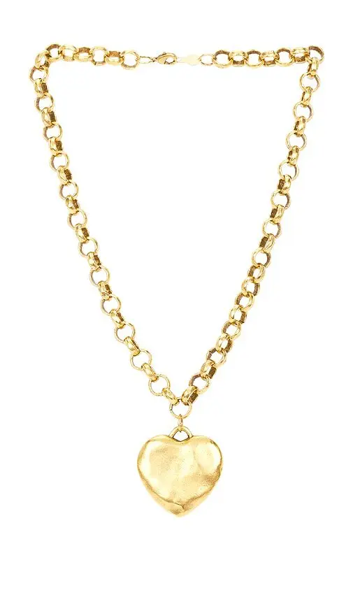 BRACHA Puffy Heart Necklace - Gold