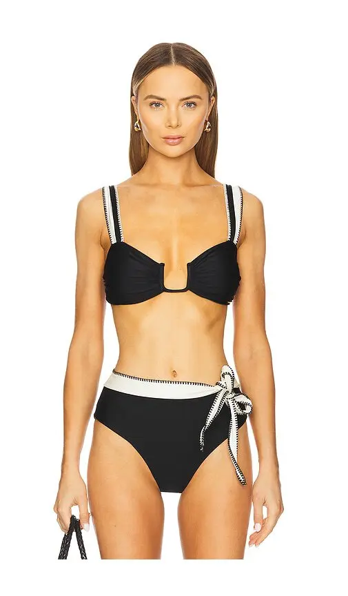 BOAMAR Chloe Bikini Top - Black & White