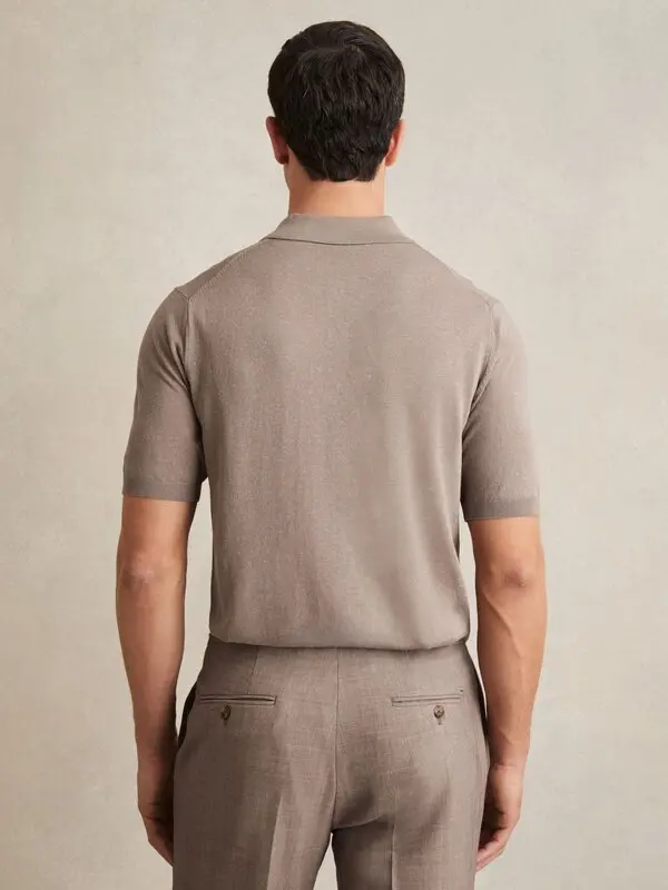 REISS Nelson Patch Pocket Knit Polo Shirt