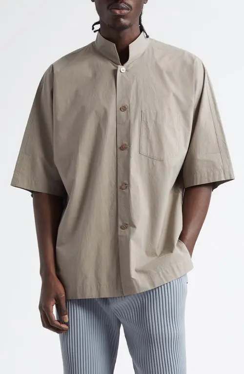 Issey Miyake Cotton Button-up Shirt - Gray