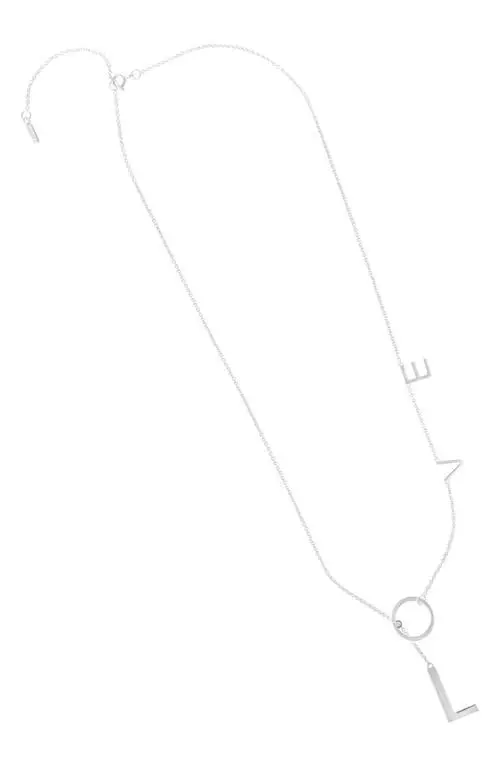 ST. MORAN Adjustable Lariat Necklace - Silver