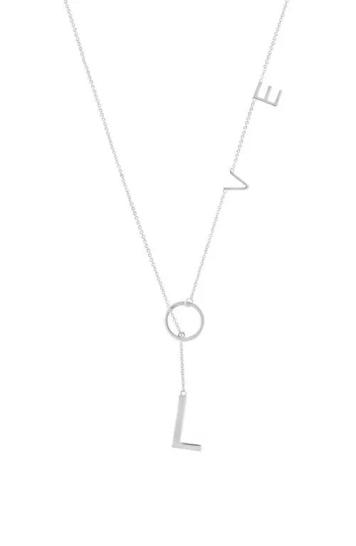 ST. MORAN Adjustable Lariat Necklace - Silver