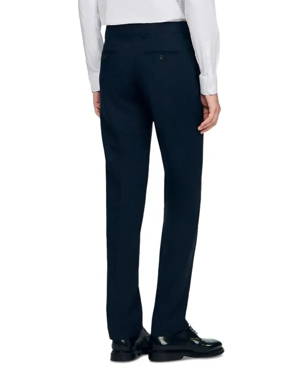 Sandro Wool Suit Trousers - Navy Blue