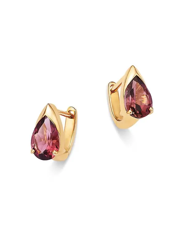 Bloomingdale'S London Pear Huggie Hoop Earrings - Pink Tourmaline