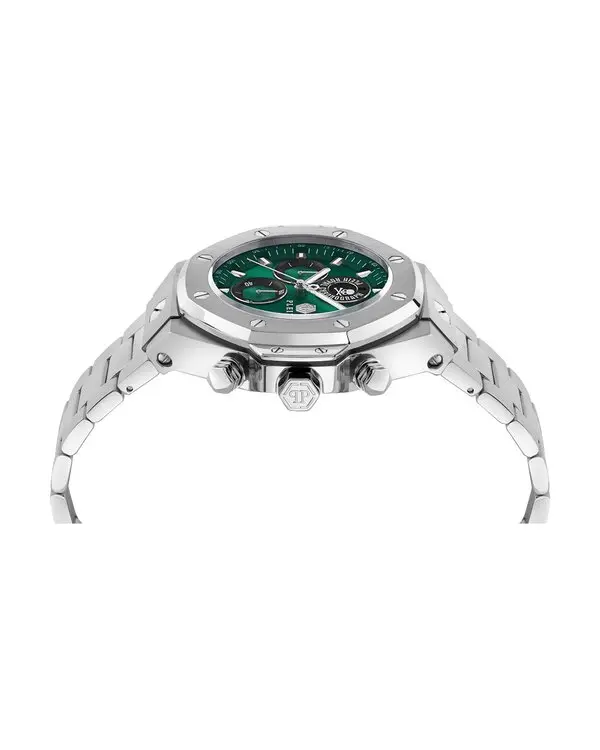 Philipp Plein Plein Royal Chronograph, 46mm - Green/silver