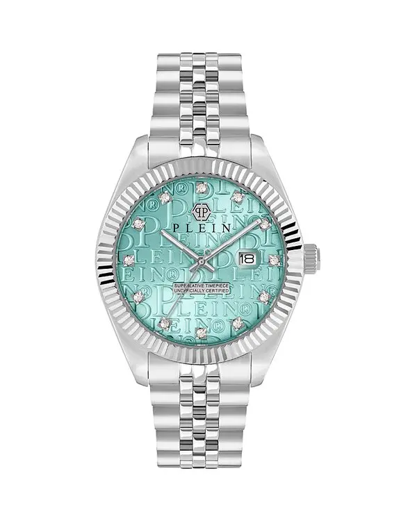 Philipp Plein Date Superlative 41mm Watch - Blue/silver