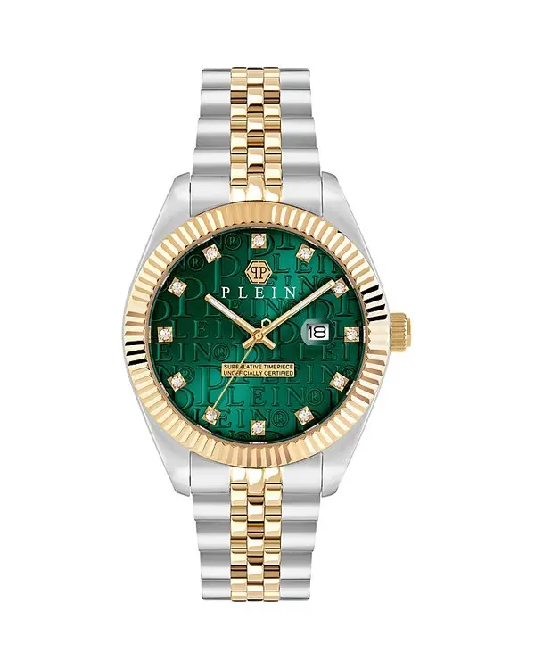 Philipp Plein Date Superlative Watch 41mm - Green/two Tone