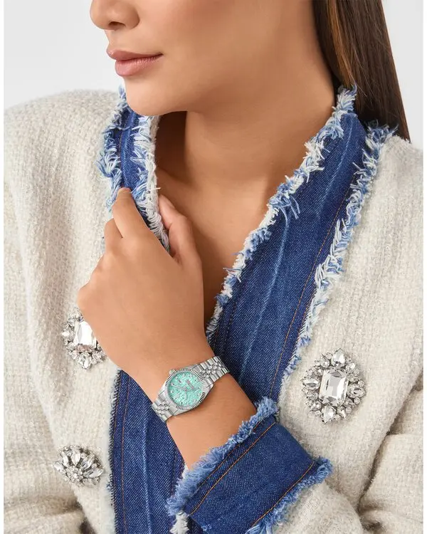 Philipp Plein Date Superlative Watch, 28mm - Blue/silver