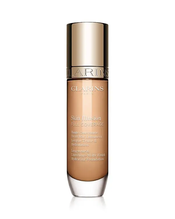 Clarins Skin Illusion Longwear Full Coverage Foundation 1 Oz - W (light-medium Beige With Warm Underton
