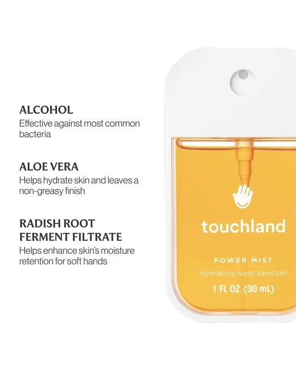 TOUCHLAND Power Mist Hydrating Hand Sanitizer 1 Oz., Aloe You