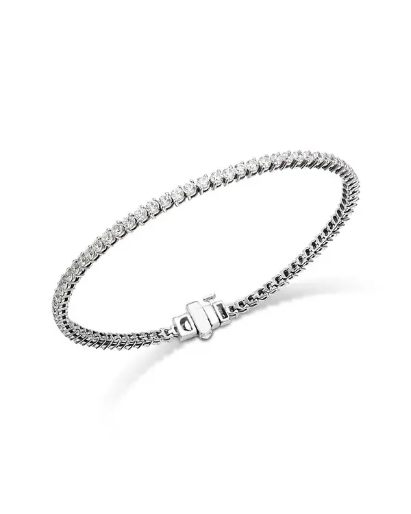 Bloomingdale'S Certified Diamond Tennis Bracelet 3.0 Tcw - White Gold