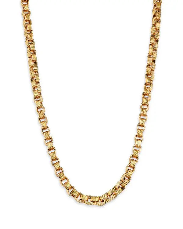 Roberto Coin 18k Yellow Box Link Chain Necklace - Gold