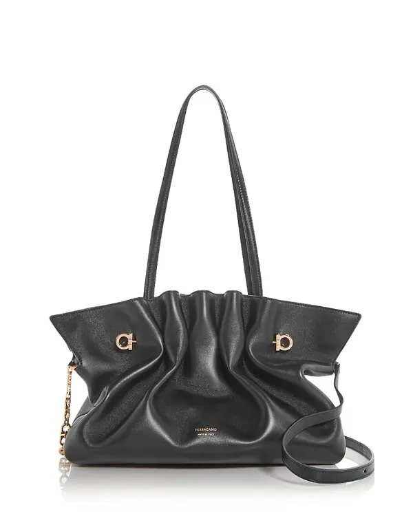 FERRAGAMO Soft Leather Shoulder Bag