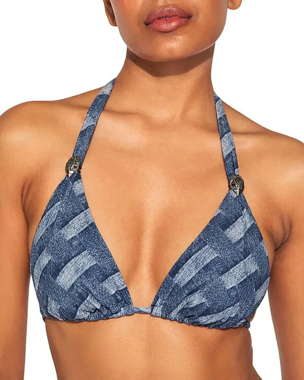 Kurt Geiger Kensington Triangle Bikini Top - Navy