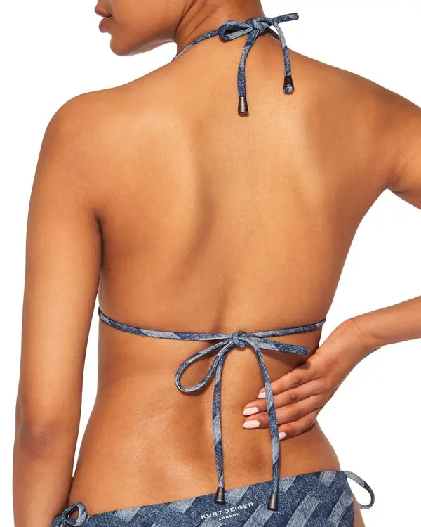 Kurt Geiger Kensington Triangle Bikini Top - Navy