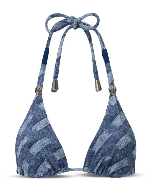Kurt Geiger Kensington Triangle Bikini Top - Navy