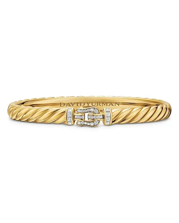 David Yurman Sculpted Cable Buckle Bracelet - Gold