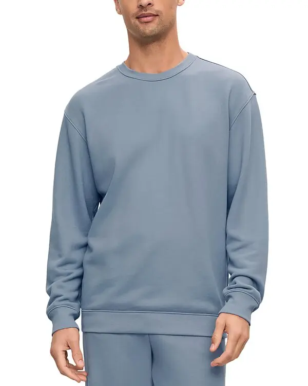 Eberjey French Terry Pajama Sweatshirt - Faded Denim