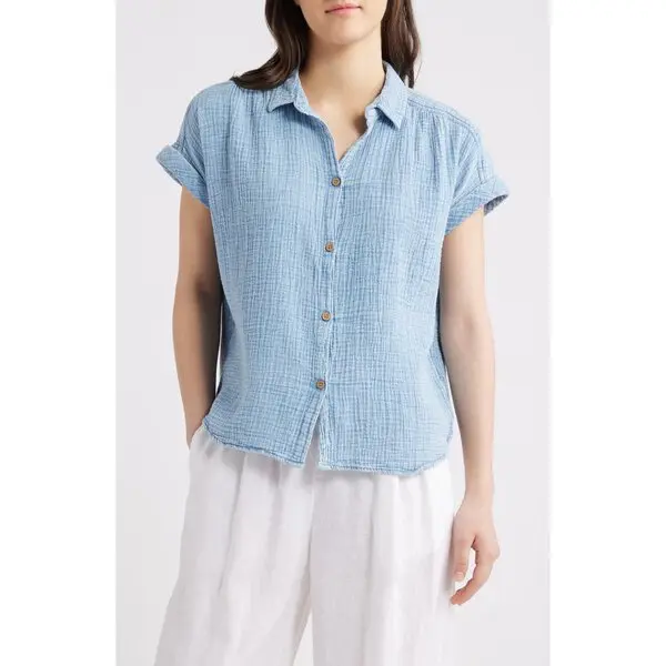BEACHLUNCHLOUNGE Dana Cotton Button-up Shirt