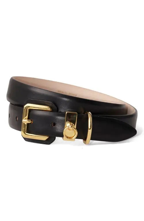 DEHANCHE Jolinard Leather Belt - Black/gold