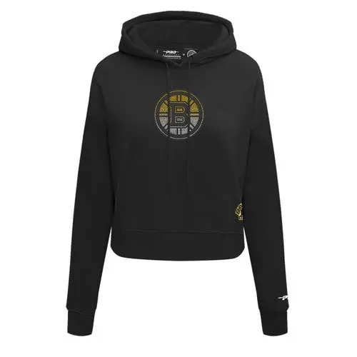 PRO STANDARD Boston Bruins Jewels Cropped Pullover Hoodie