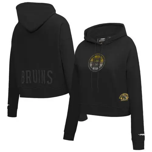 PRO STANDARD Boston Bruins Jewels Cropped Pullover Hoodie
