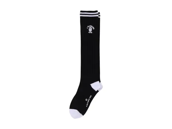 A BATHING APE College Loose Socks - Black