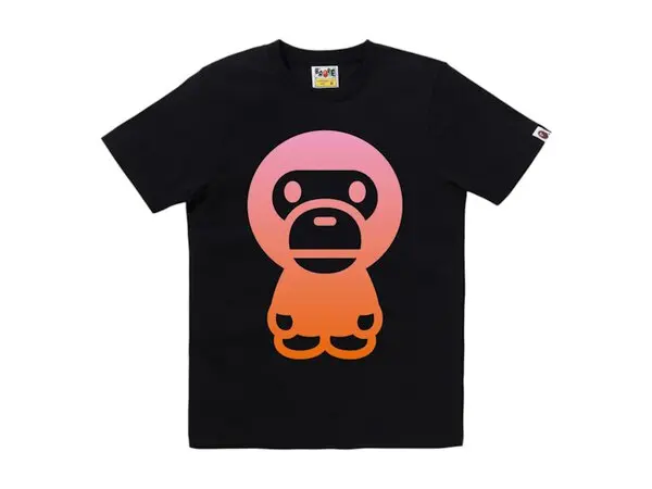 A BATHING APE Gradation Big Baby Milo Tee - Black