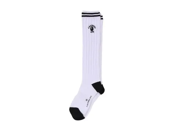 A BATHING APE College Loose Socks - White
