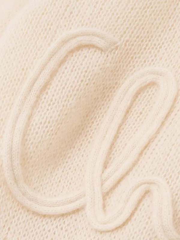 Chloé Embroidered Alpaca And Silk-blend Sweater