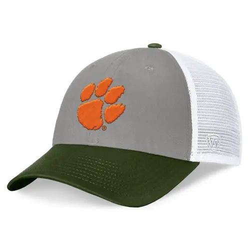 Top Of The World Clemson Tigers Oht Military Appreciation Badge Trucker Hat - Gray