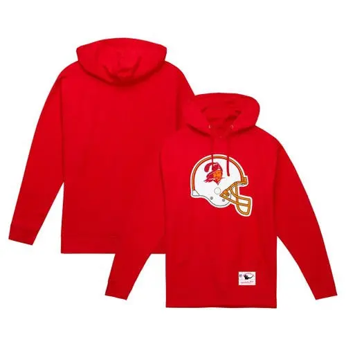 Mitchell & Ness Tampa Bay Buccaneers Vintage Helmet Logo Pullover Hoodie