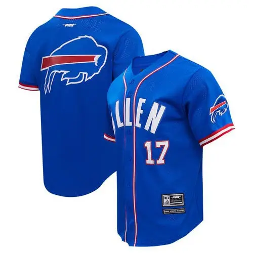 PRO STANDARD Josh Allen Buffalo Bills Mesh Button-up Baseball Jersey