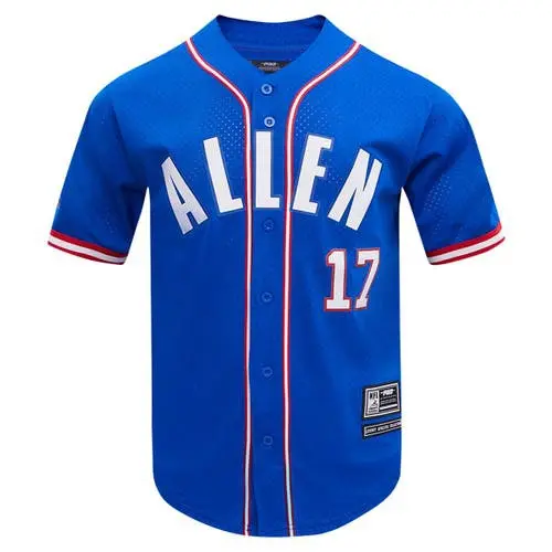 PRO STANDARD Josh Allen Buffalo Bills Mesh Button-up Baseball Jersey