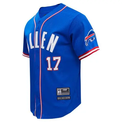 PRO STANDARD Josh Allen Buffalo Bills Mesh Button-up Baseball Jersey