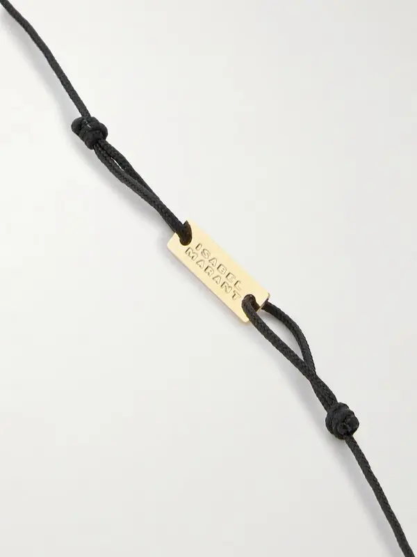 Isabel Marant Gold-tone, Agate, Shell And Cord Necklace