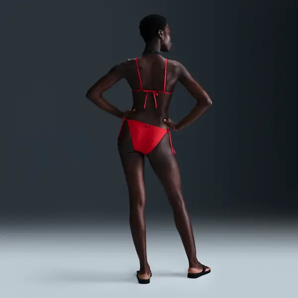 Nike Terry Texture Triangle Bikini Top - Red