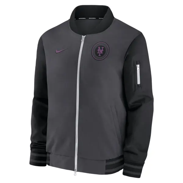 Nike New York Mets City Connect Game Time Mlb Full-Zip Bomber