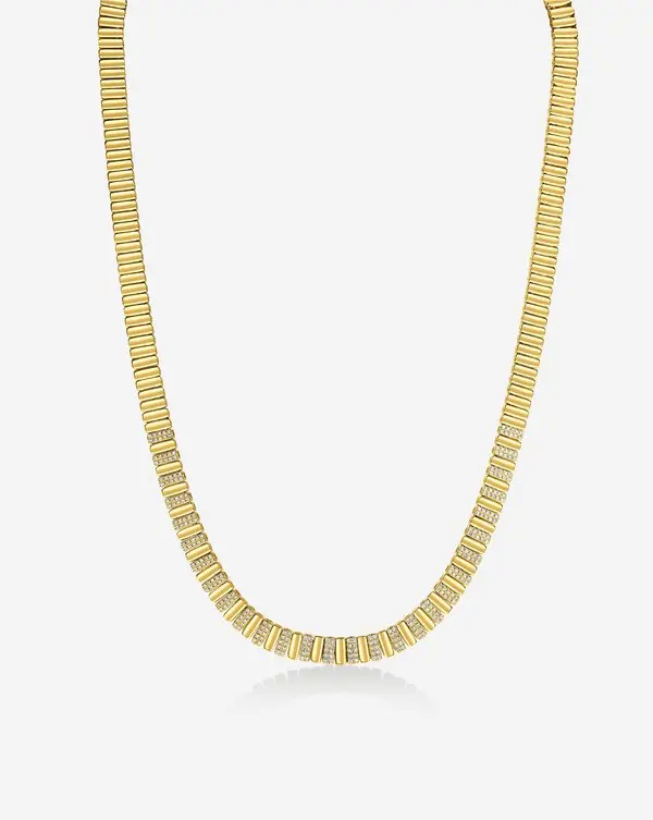 Ring Concierge Ribbed Diamond Chain Necklace