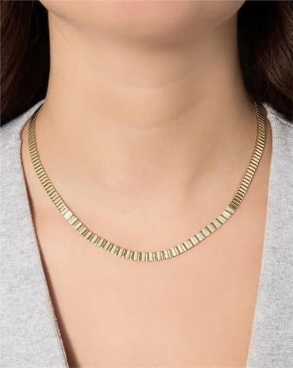 Ring Concierge Ribbed Diamond Chain Necklace