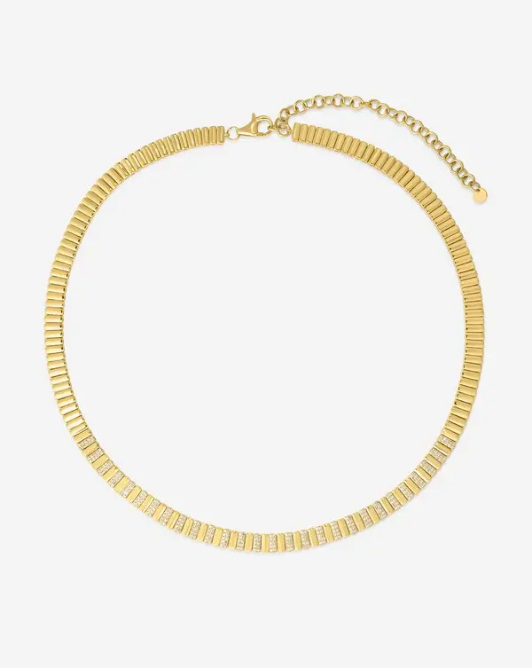 Ring Concierge Ribbed Diamond Chain Necklace