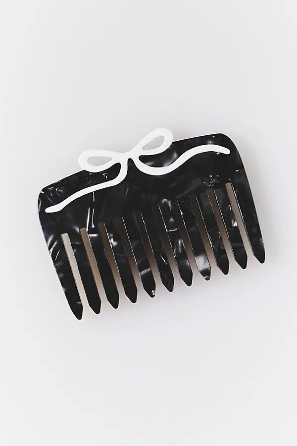 SOLAR ECLIPSE Handpated Pocket Comb - French Bow