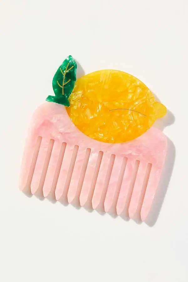 SOLAR ECLIPSE Handpated Pocket Comb - Lemon