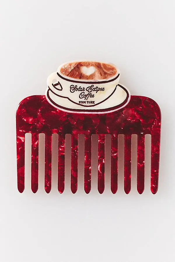 SOLAR ECLIPSE Handpated Pocket Comb - Pink Pattern